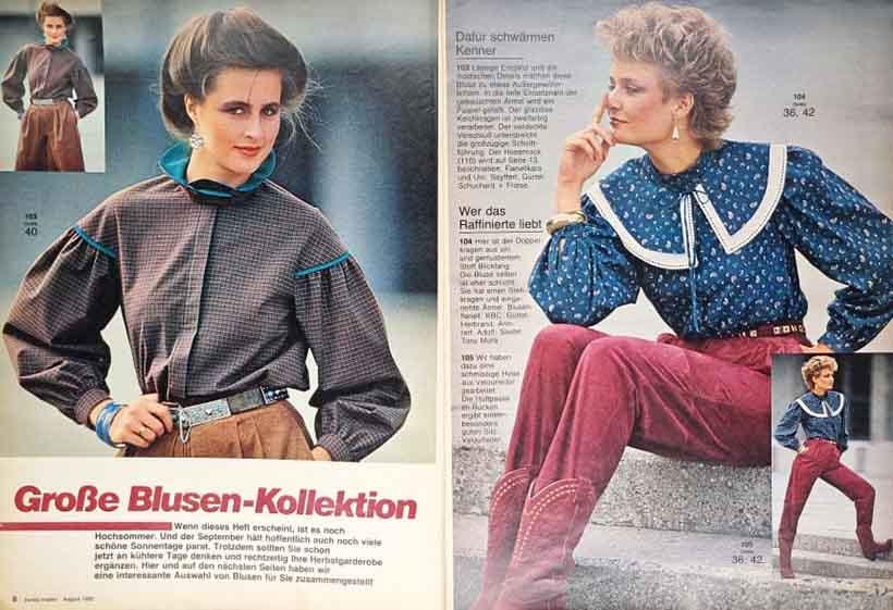 65+ Patterns, 8/1982 Burda Moden August Vintage Fashion Magazine ...