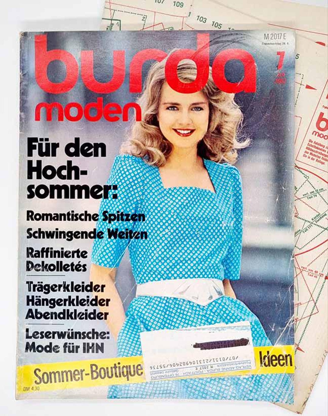 80+ Patterns, 7/1982 Burda Moden July Vintage Fashion Magazine, Sewing ...