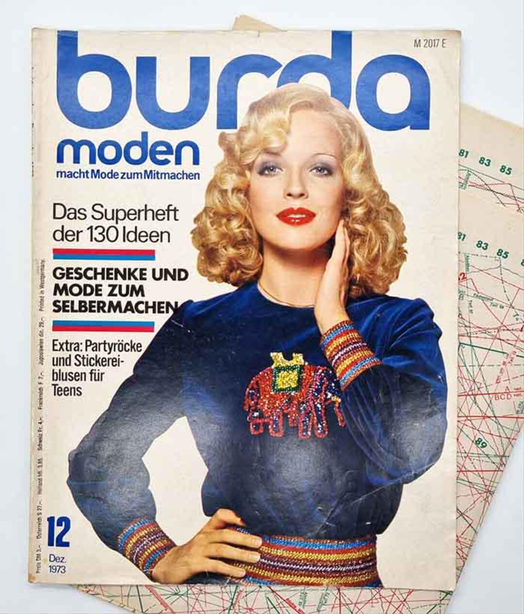100+ Patterns, 12/1973 Burda Moden December Vintage Fashion Magazine ...