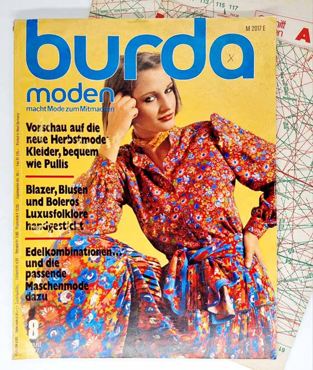 90+ Patterns, 8/1977 Burda Moden August Vintage Fashion Magazine ...