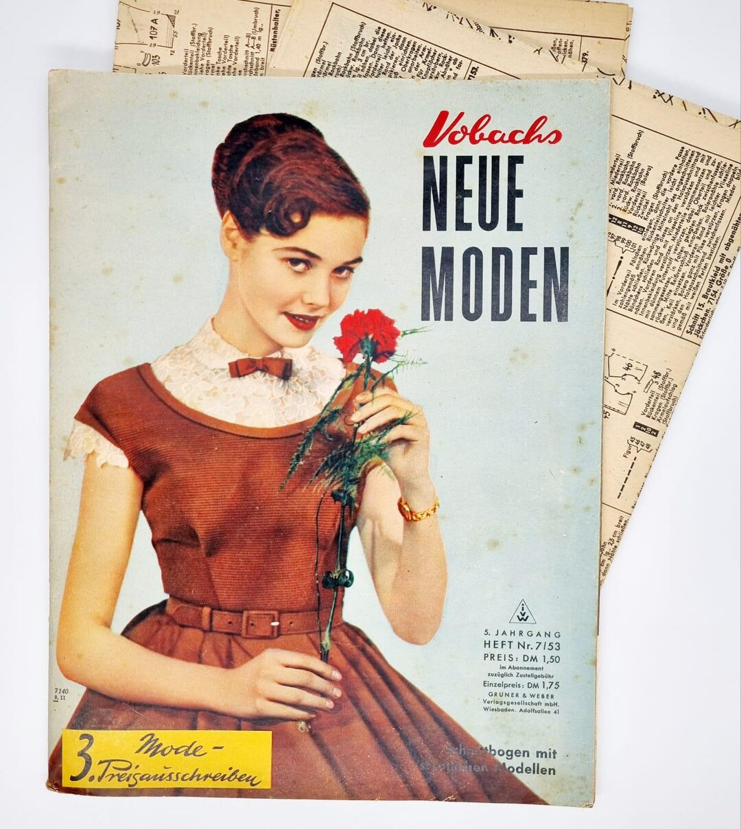 70+ Patterns, 7/1953 Vobachs Neue Moden July Summer Fashion Magazine ...