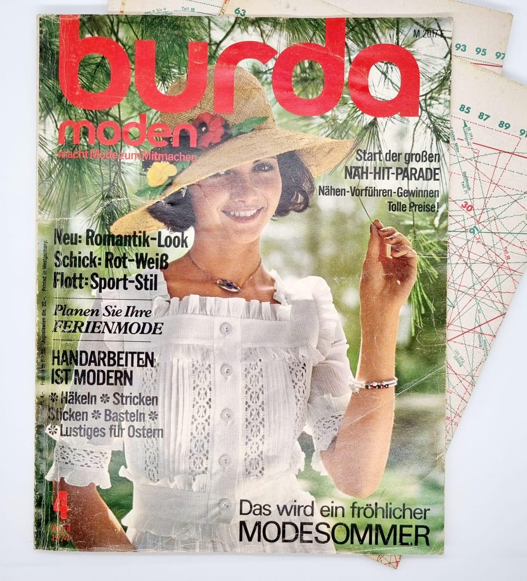 Retro Vintage Magazine Burda Moden 4 / 1974 April Spring - Sewing ...