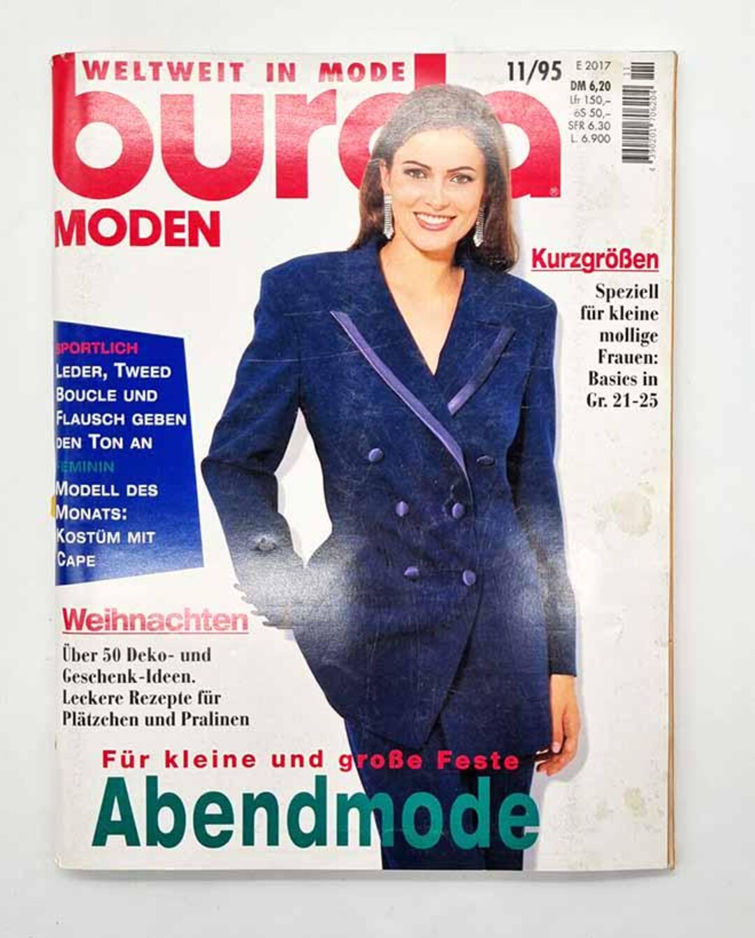 11/1995 Burda Moden November Vintage Fashion Magazine, Sewing Patterns ...