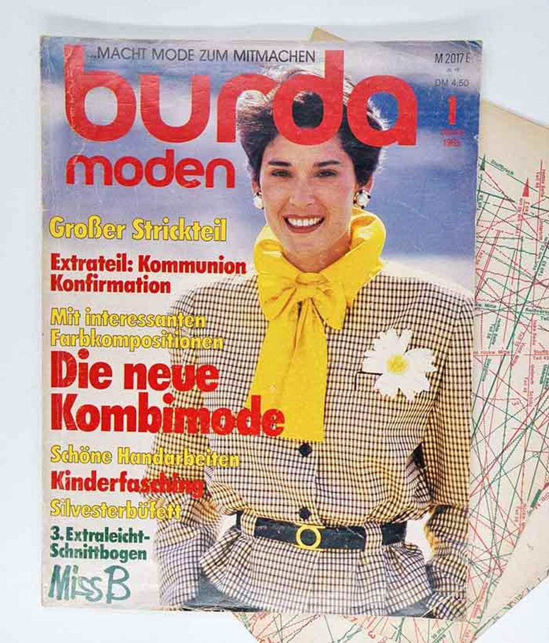 1/1985 "burda Moden" January Vintage Fashion Magazine, Sewing Patterns ...