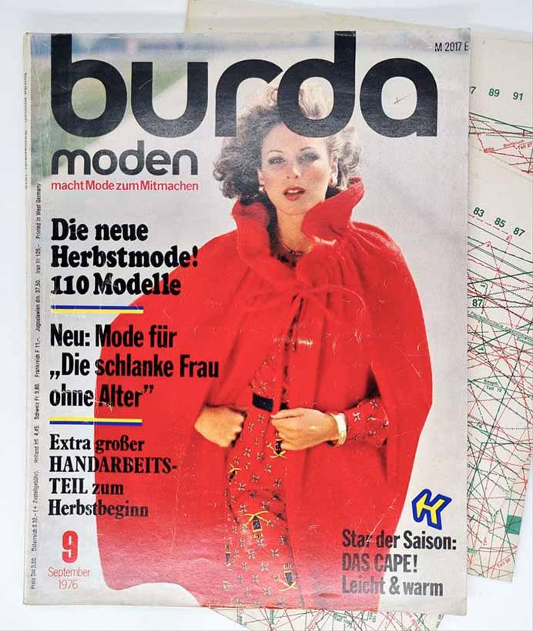 100+ Patterns, 9/1976 Burda Moden September Vintage Fashion Magazine ...