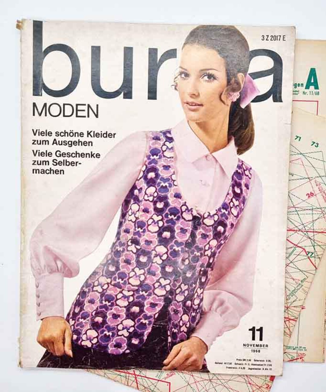 75+ Patterns, 11/1968 Burda Moden November Vintage Fashion Magazine, Sewing Patterns and ...