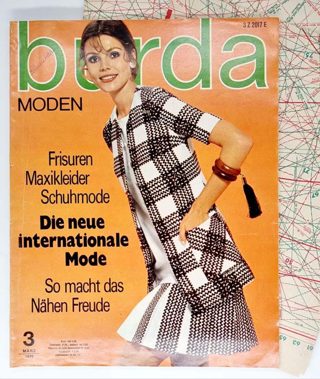 75+ Patterns, 3/1970 Burda Moden March Vintage Fashion Magazine, Sewing ...