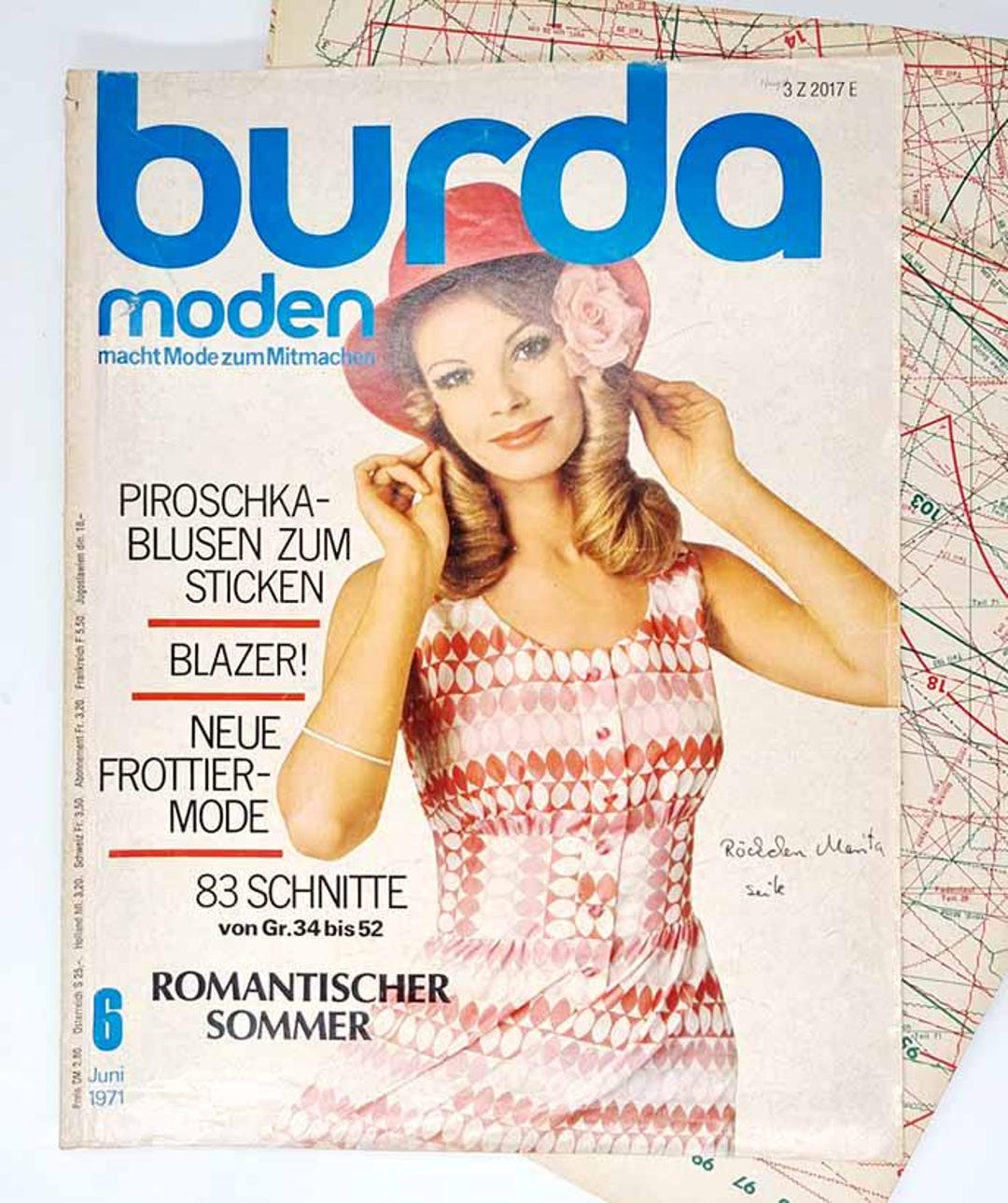 85+ Patterns, 6/1971 Burda Moden June Vintage Fashion Magazine, Sewing ...