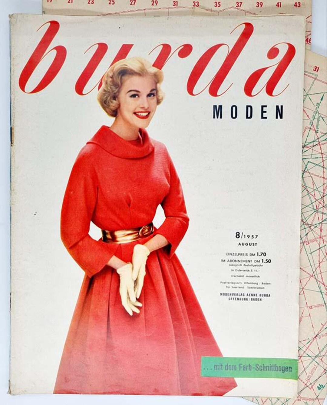 60+ Patterns, 8/1957, Burda Moden August Vintage Fashion Magazine ...