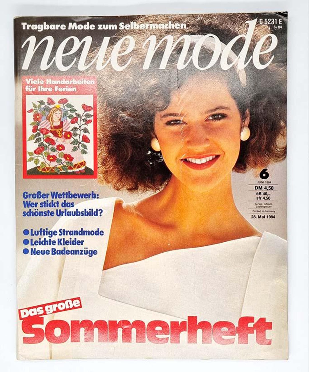 80+ Patterns, 6/1984 Neue Mode June Vintage Fashion Magazine, Sewing ...