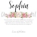 Sophia Name Art Meaning Printable With Floral Design, Sophia Digital ...