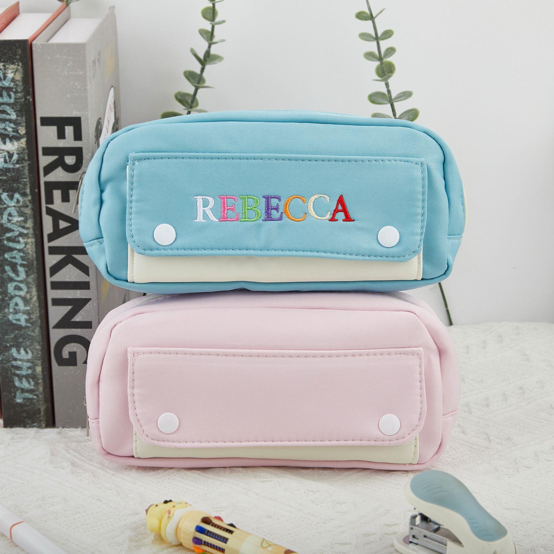Preppy Pencil Case for School Supplies, Colourful Big Capacity Pencil ...