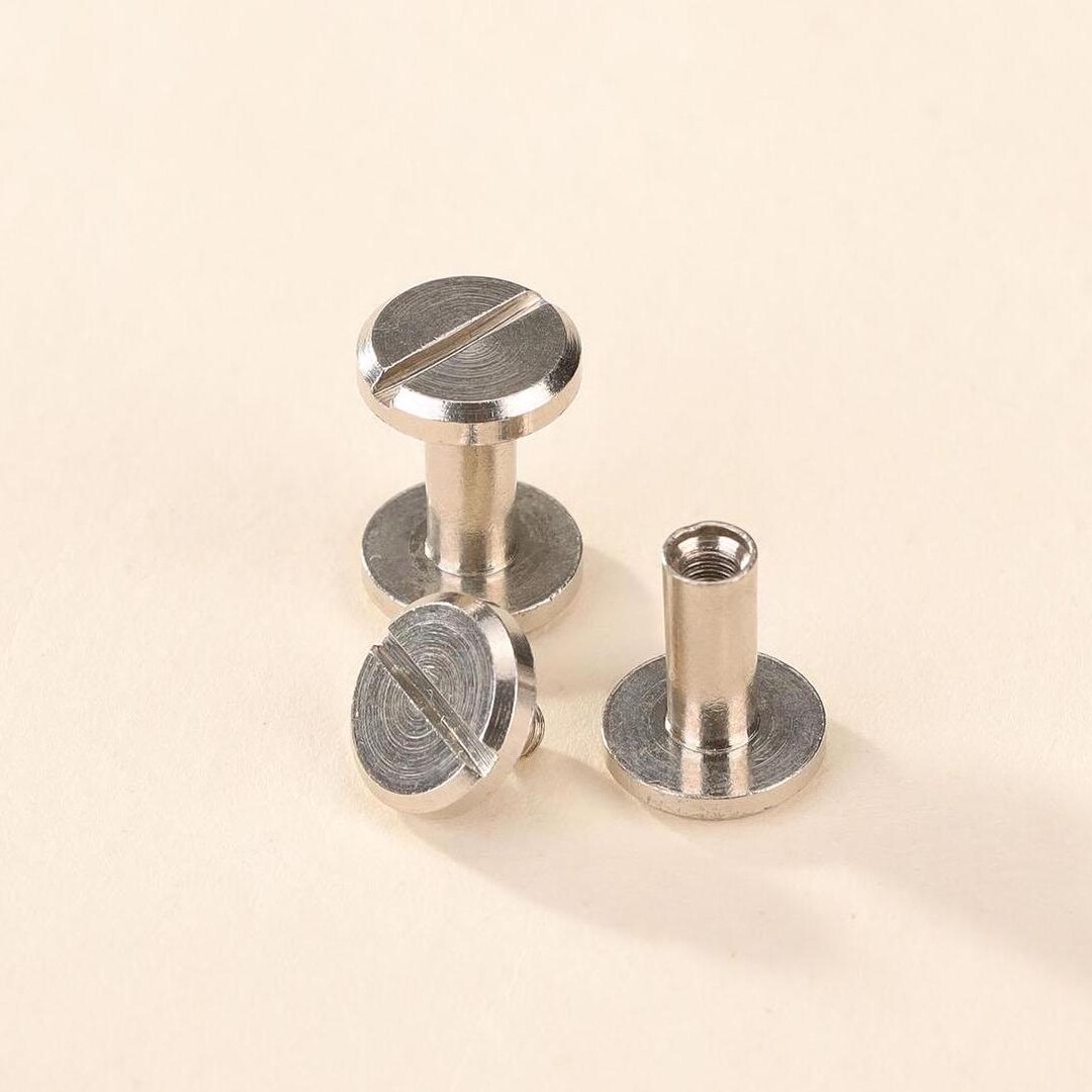 5 Pieces Chicago Leather Screws | Chicago Screw Flat Head Rivets ...