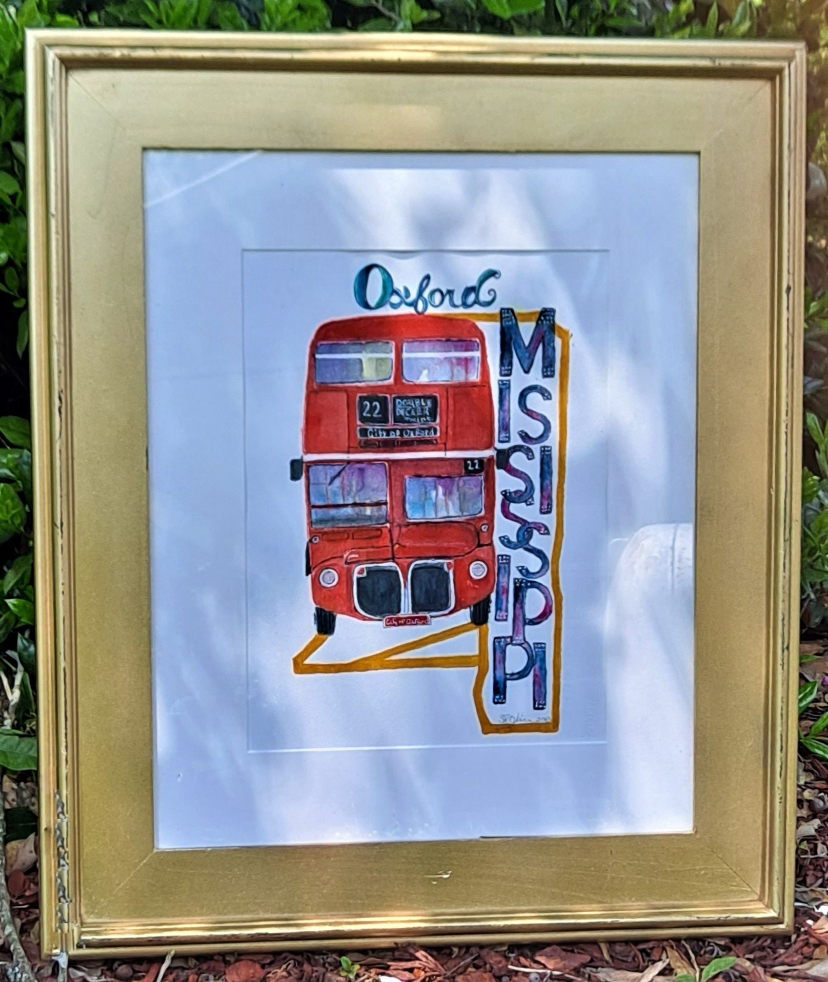 Oxford, Mississippi, Double Decker Bus PRINT, 11 X 14 - Etsy