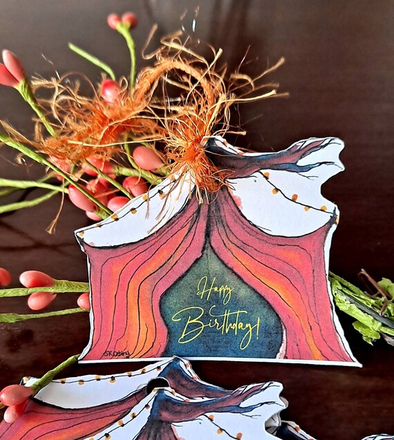 Carnival Circus Tent Gift Tags Birthday Gift Tag Gift Tag - Etsy