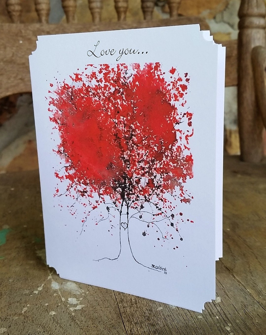 February Tree Notecard, Blank Inside - Etsy