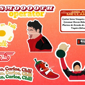 Carlos Sainz Sticker Pack - Etsy