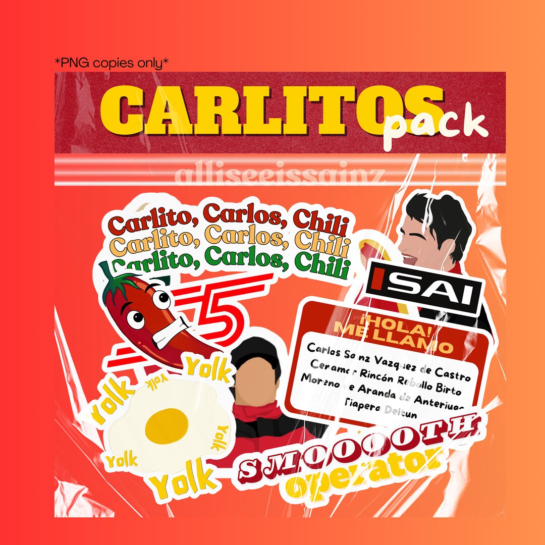 Carlos Sainz Sticker Pack - Etsy
