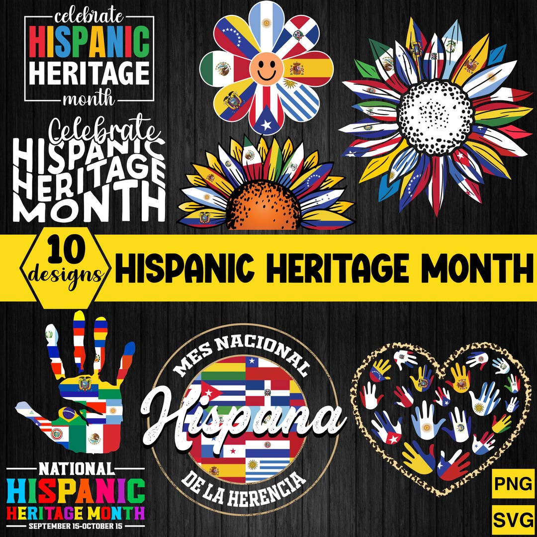 10 National Hispanic Heritage Month PNG, Hispanic Heritage Month Svg ...