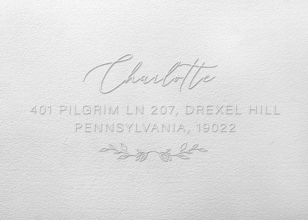 Return Address Embosser, Rectangular Embosser, Personalized Envelopes ...