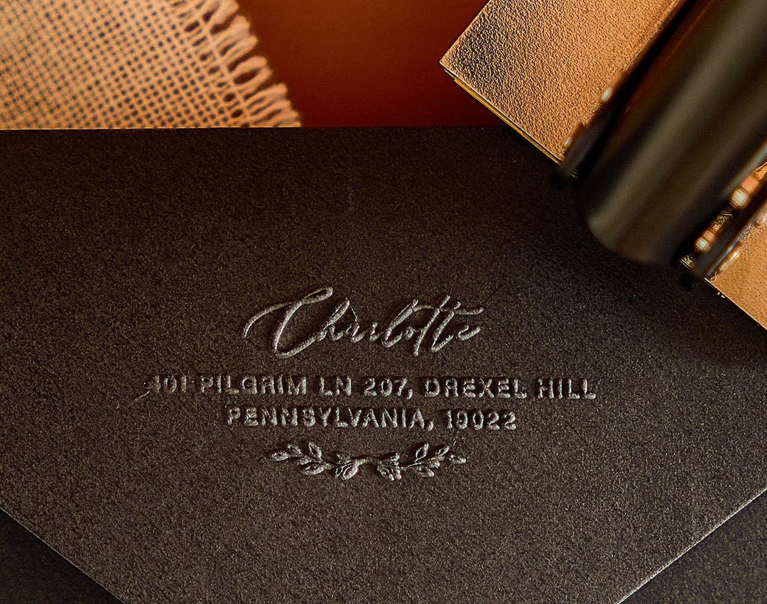 Return Address Embosser, Rectangular Embosser, Personalized Envelopes ...