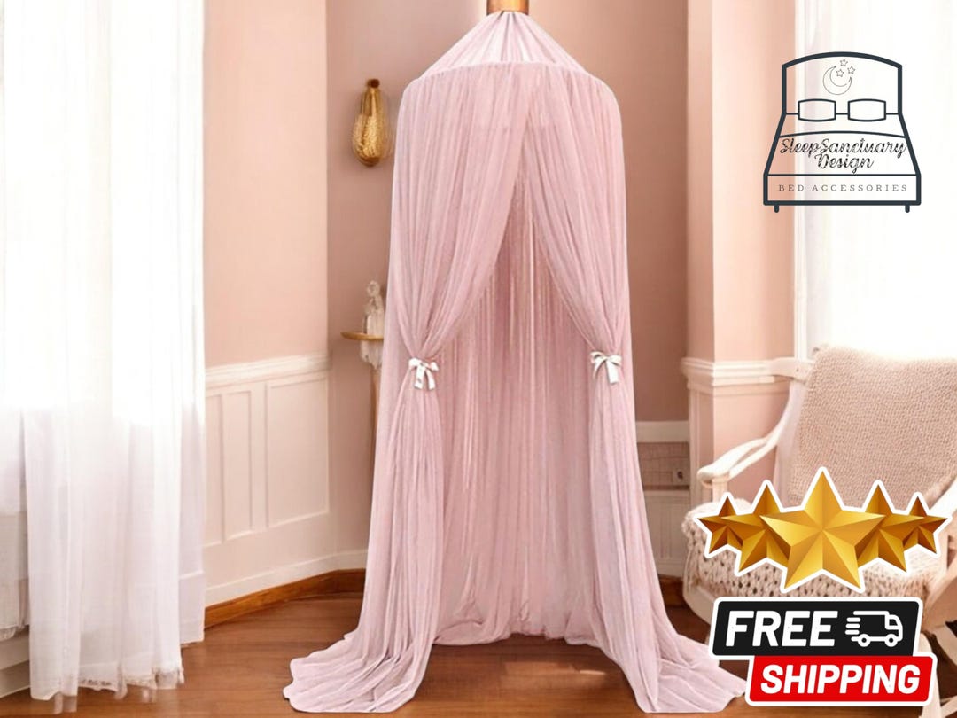 Elegant Tulle Bed Canopy, Montessori House Bed Curtains, Reading Nook ...