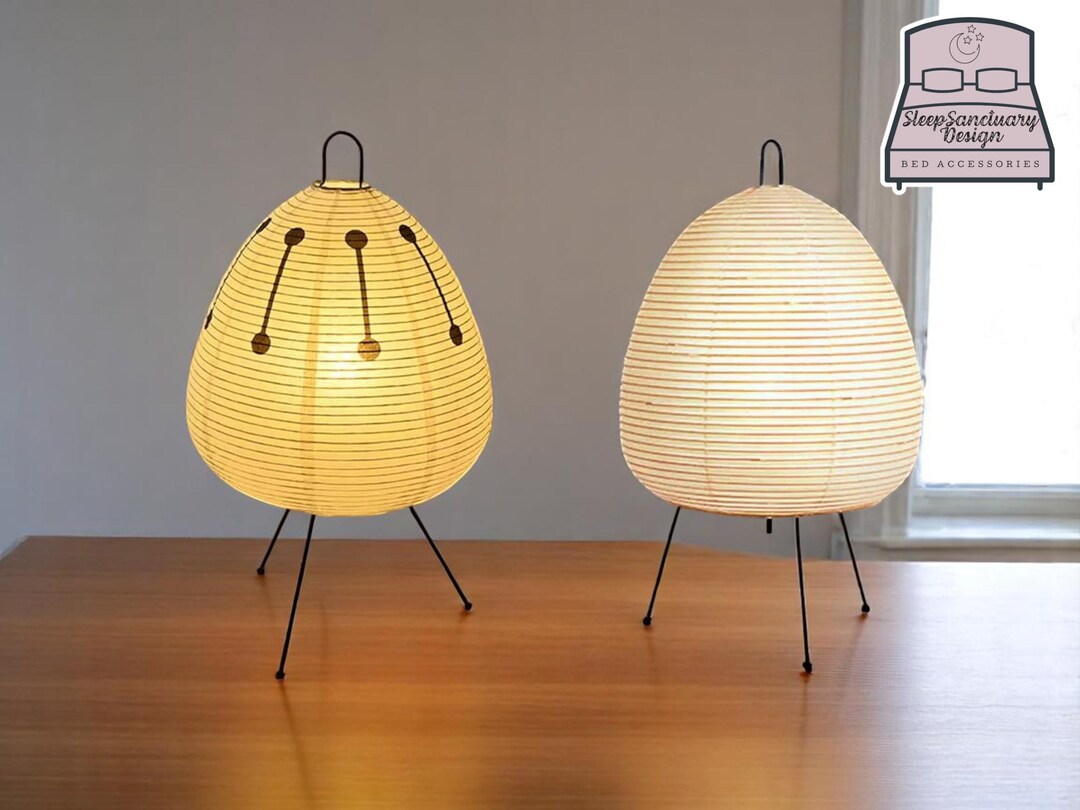 Modern Paper Lantern Table Lamp: Soft Ambient LED Night Light - Etsy