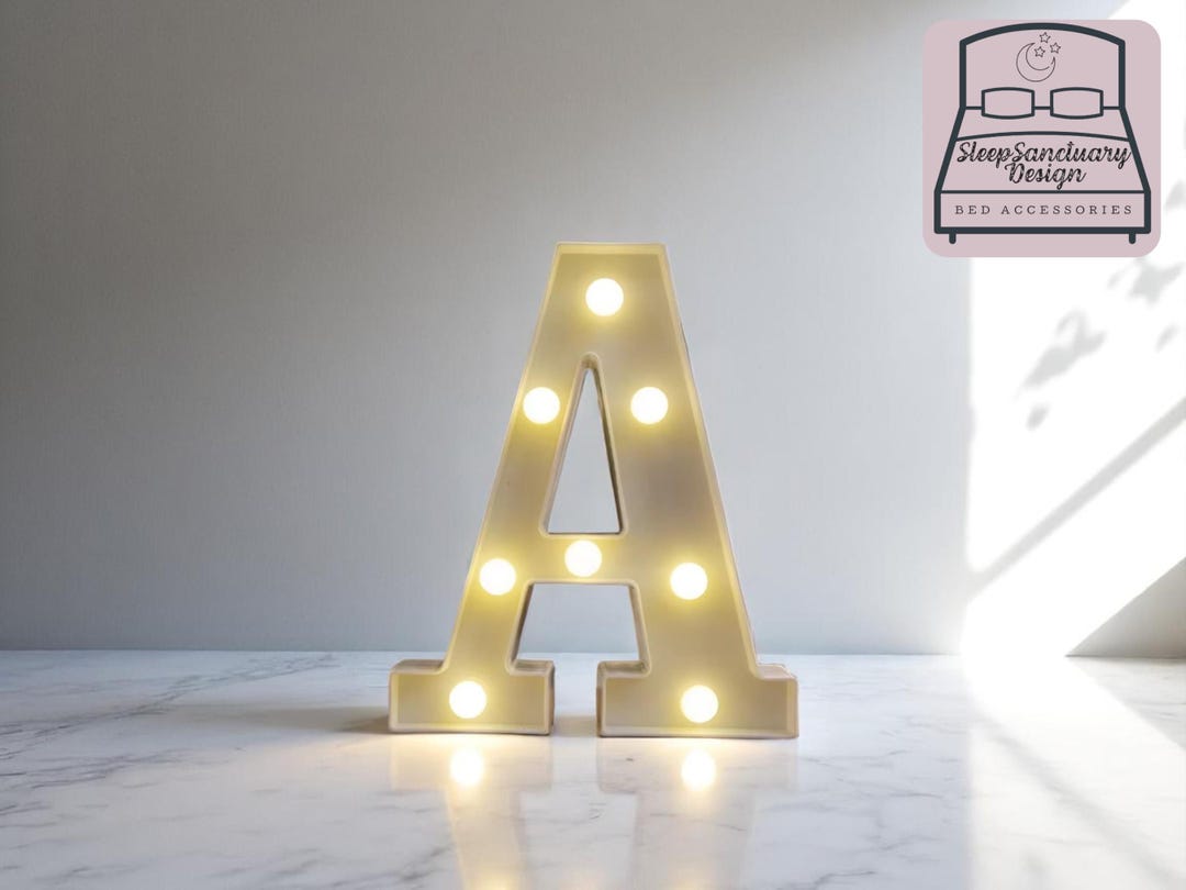 Alphabet LED Letter Light | Battery Powered Night Lamp | Cozy Ambient ...