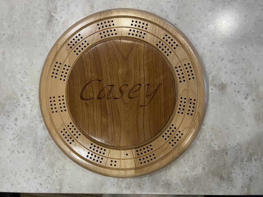 Round Cribbage Board - Etsy
