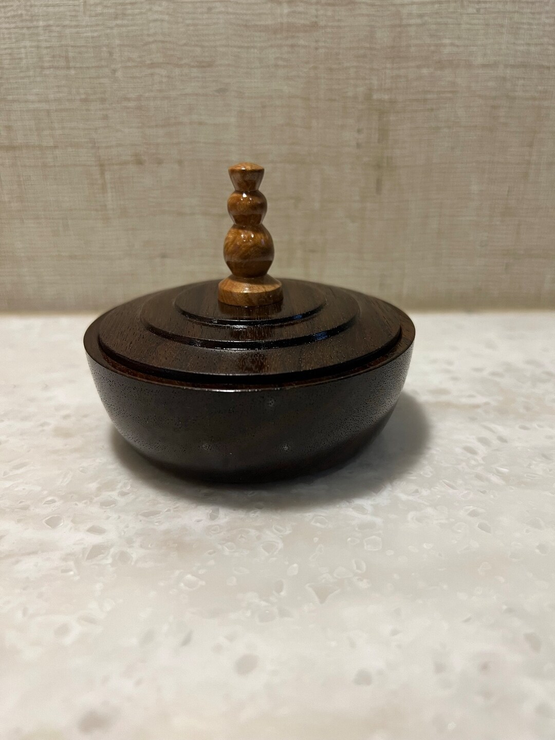 Black Walnut Lidded Box With Brown Mallee Finial - Etsy