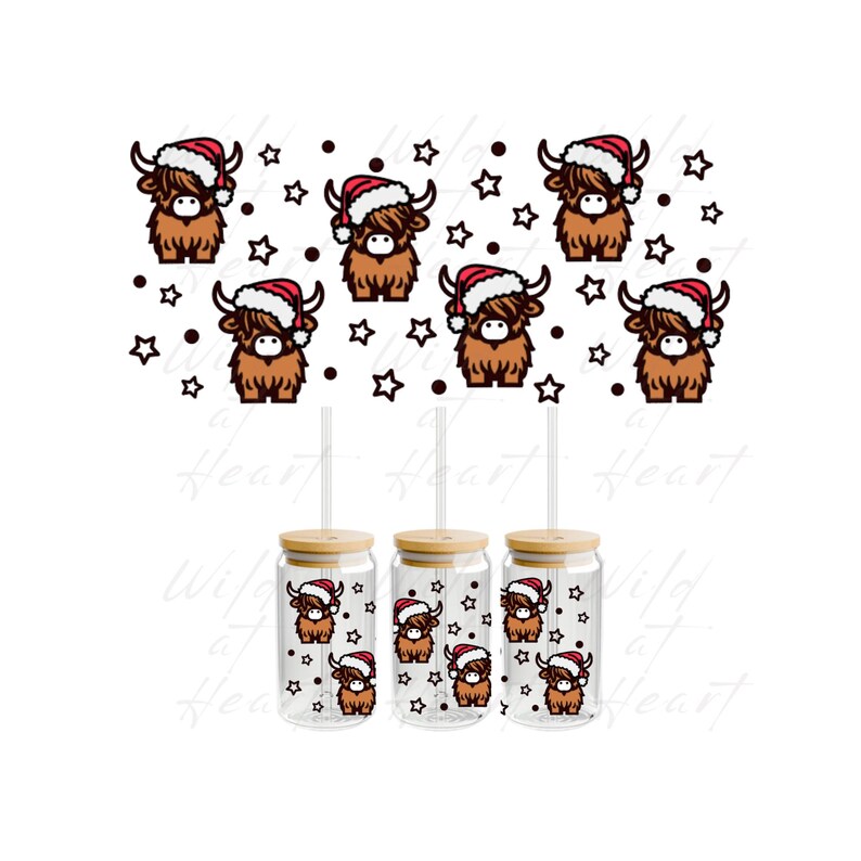 Christmas Santa Cows, Christmas Cow Sign Svg, Christmas Design ...
