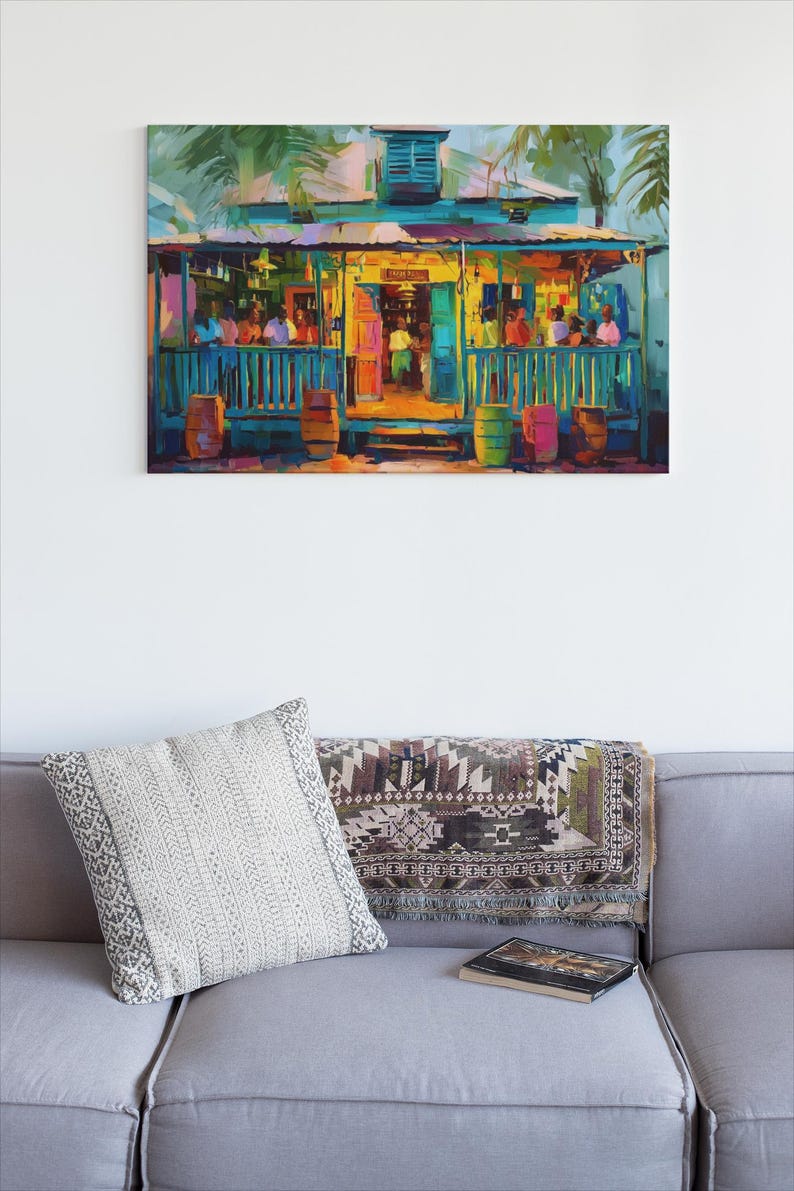 Henri Matisse Style Fauvism Painting, Caribbean Rum Bar Art Print ...