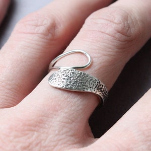 Gotas Ring With Texture Sterling Silver Made to Order in Your Size ...