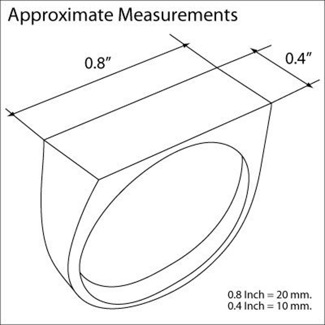 XL Personal Ring Sterling silver Signet ring Name Initials | Etsy