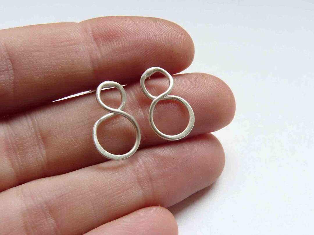 Infinity Earrings Made of Sterling Silver, Simple and Delicate Earrings ...