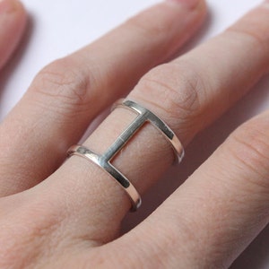 Handmade Sterling Silver Double Band Ring: Simple Minimalist Style - Etsy