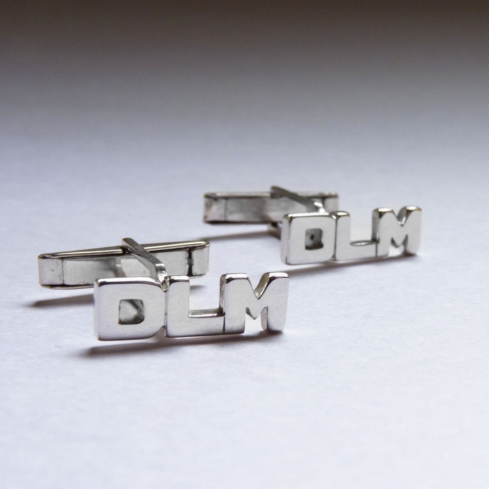 5 Pairs of Sterling Silver Monogram Cuff Links Initials Cuff - Etsy