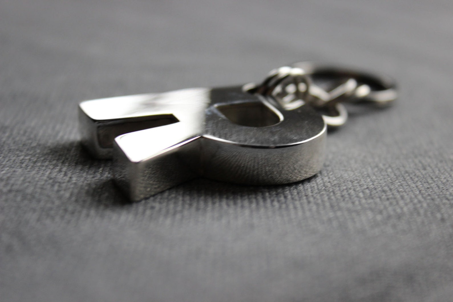 Letter Keychain Custom Made of Sterling Silver Made to Order - Etsy