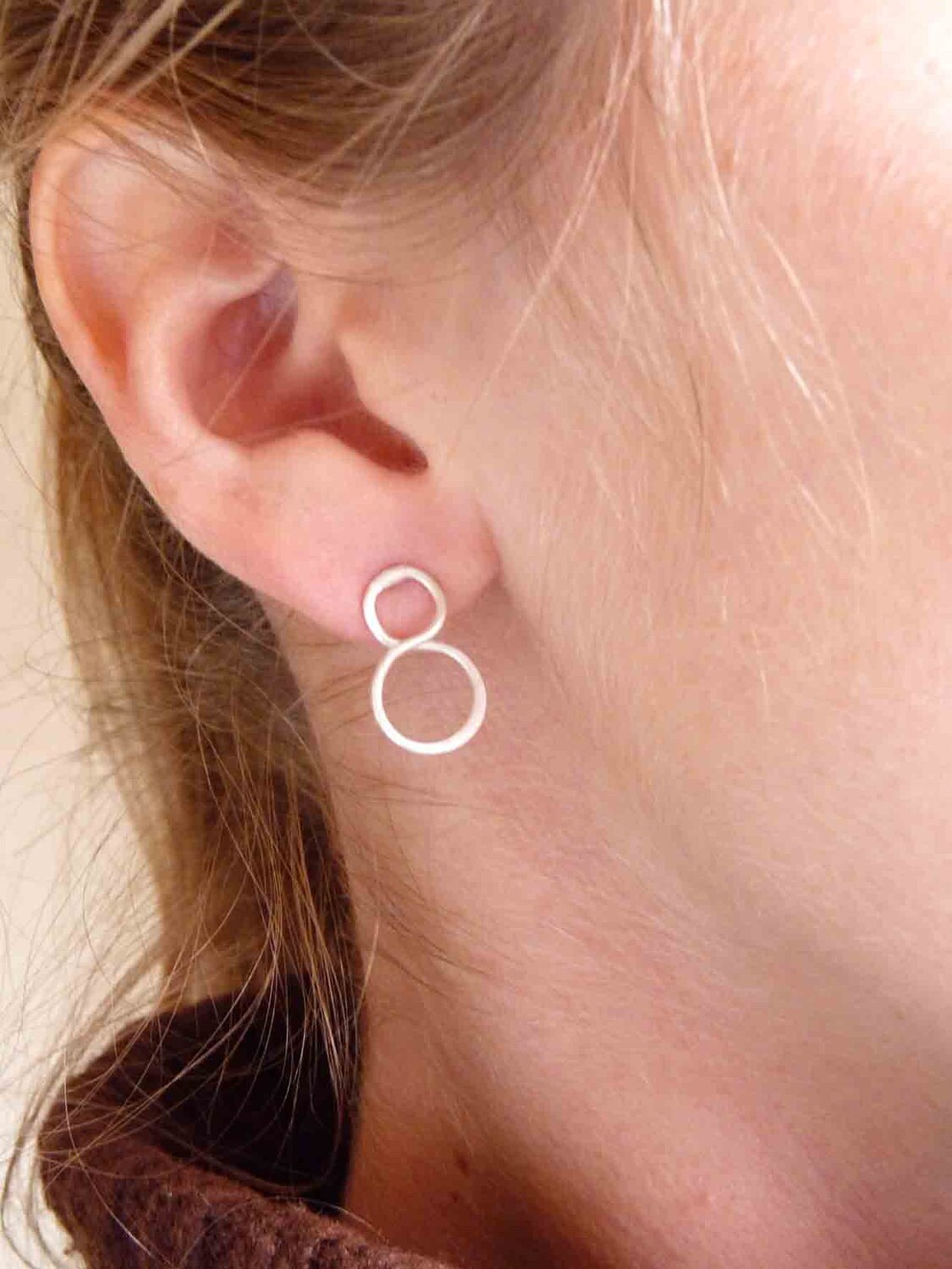 Infinity Earrings made of Sterling silver Simple and | Etsy