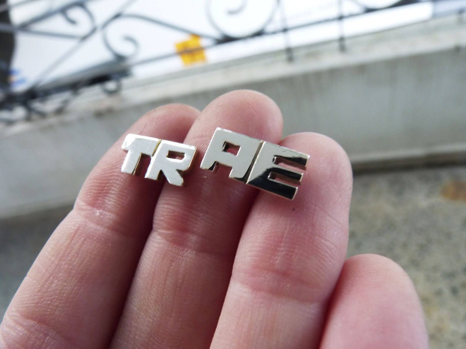 Word Earrings Earrings With Two Letters Made to Sterling - Etsy