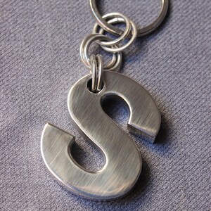 Letter Keychain Custom Made of Sterling Silver, Made to Order, Custom ...