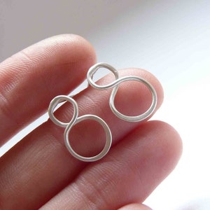 Infinity Earrings Made of Sterling Silver, Simple and Delicate Earrings ...