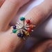 Multicolor Ring Sterling Silver and Colorful Gems Perfect - Etsy