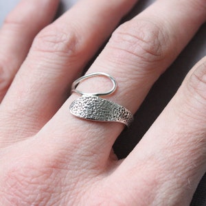 Gotas Ring With Texture Sterling Silver Made to Order in Your Size ...