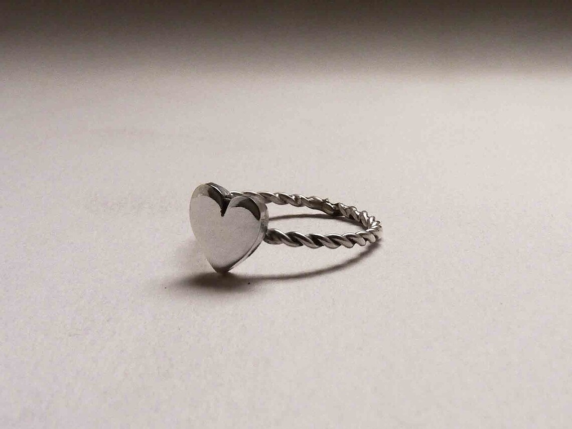 Heart Ring Sterling Silver Made to Order Custom Ring - Etsy