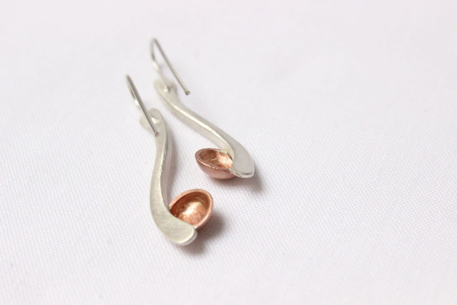 Line and Point II Short Earrings With Sleek Linear Hand Forged - Etsy