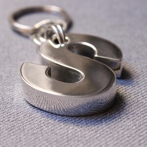 Letter Keychain Custom Made of Sterling Silver, Made to Order, Custom ...