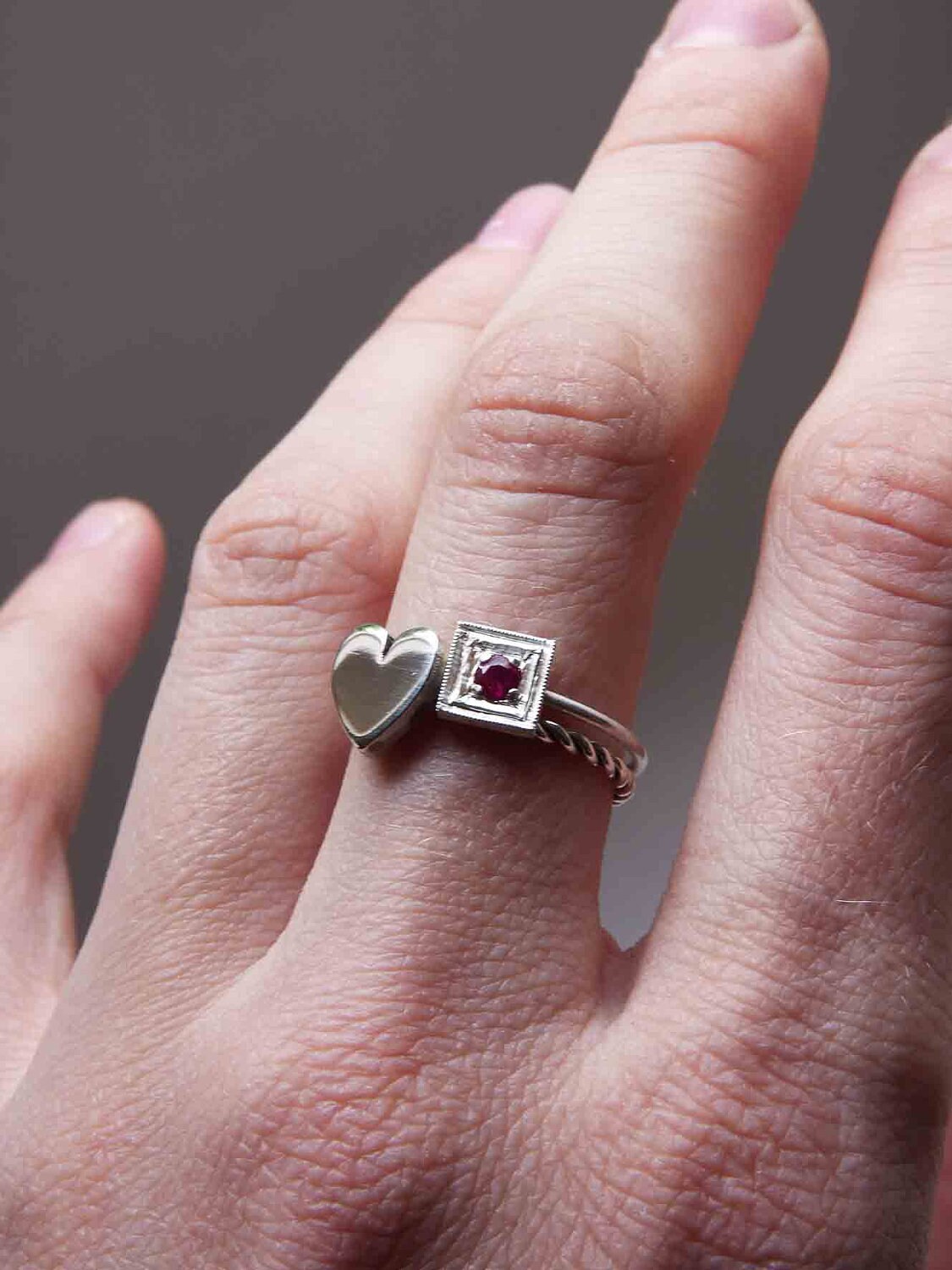 Heart Ring Sterling Silver Made to Order Custom Ring | Etsy