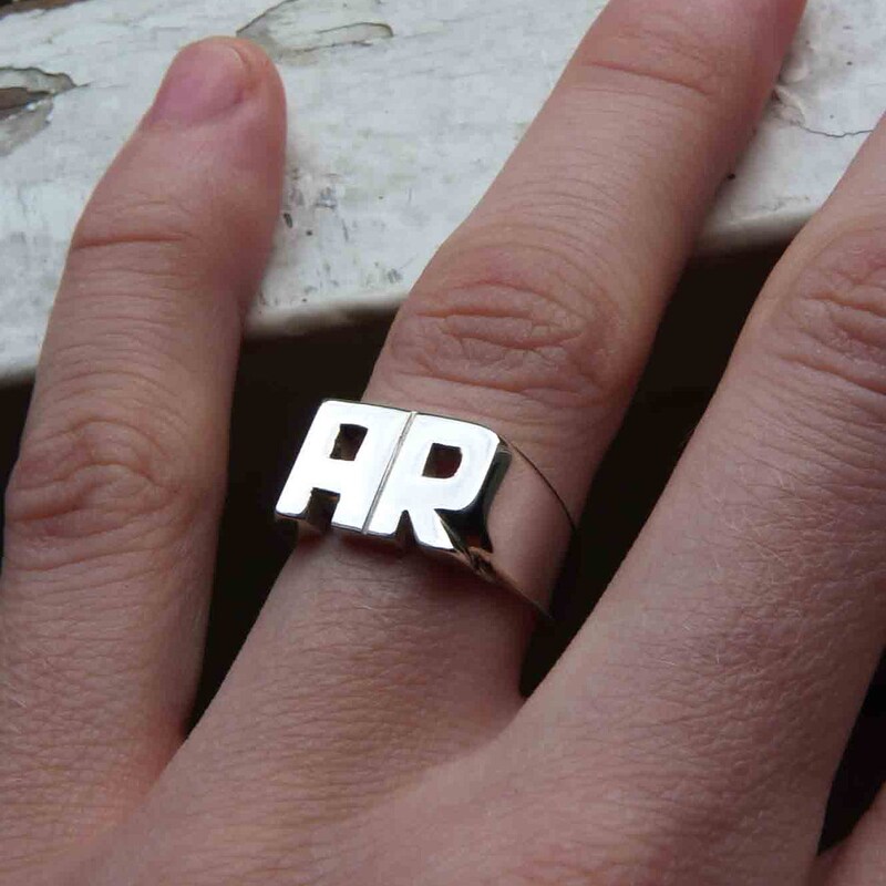 Initial Ring - Etsy
