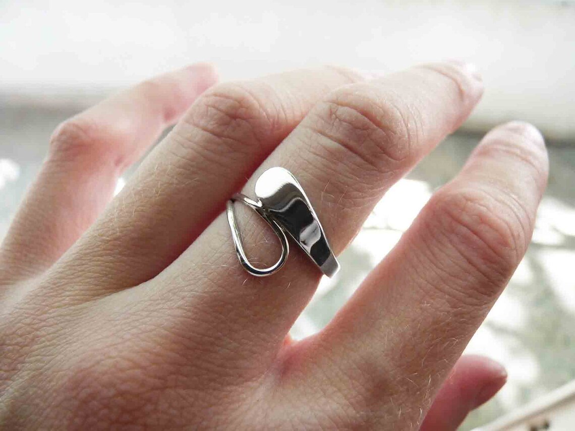 Drops Ring Smooth Ring in Sterling silver Made to order in | Etsy